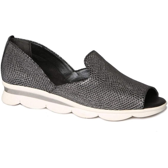 THE FLEXX | Shoes | The Flexx Black Silver Snakeskin Embossed Leather ...